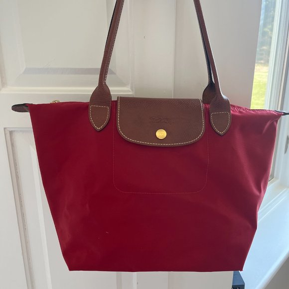 Longchamp | Bags | Red Longchamp Le Pliage Purse | Poshmark